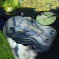 Happy Hippo, Floating Hippopotamus Head, Garden Art or Decoy for Water ...