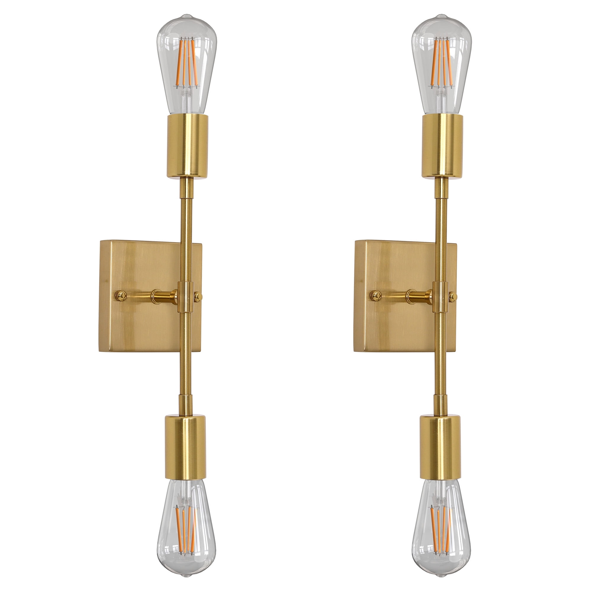Linea Wall Sconce Lighting - Modern Farmhouse 2-Light Bathroom Vanity ...