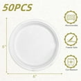 6Inch Disposable Round Paper Plates,White Leak-Proof Dinner Plate,Food ...