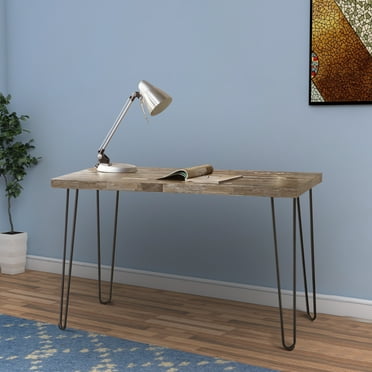 Novogratz Athena Computer Desk with Storage, White Marble - Walmart.com