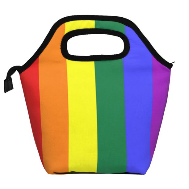 Xmxy Rainbow Lgbt Lgbtq Flag Insulated Lunch Bag For Men Women