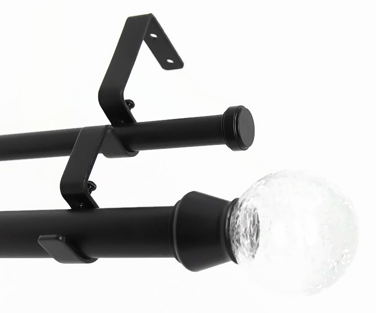 Urbanest Crackle Glass Manhattan 1" 5/8" Double Drapery Curtain Window ...