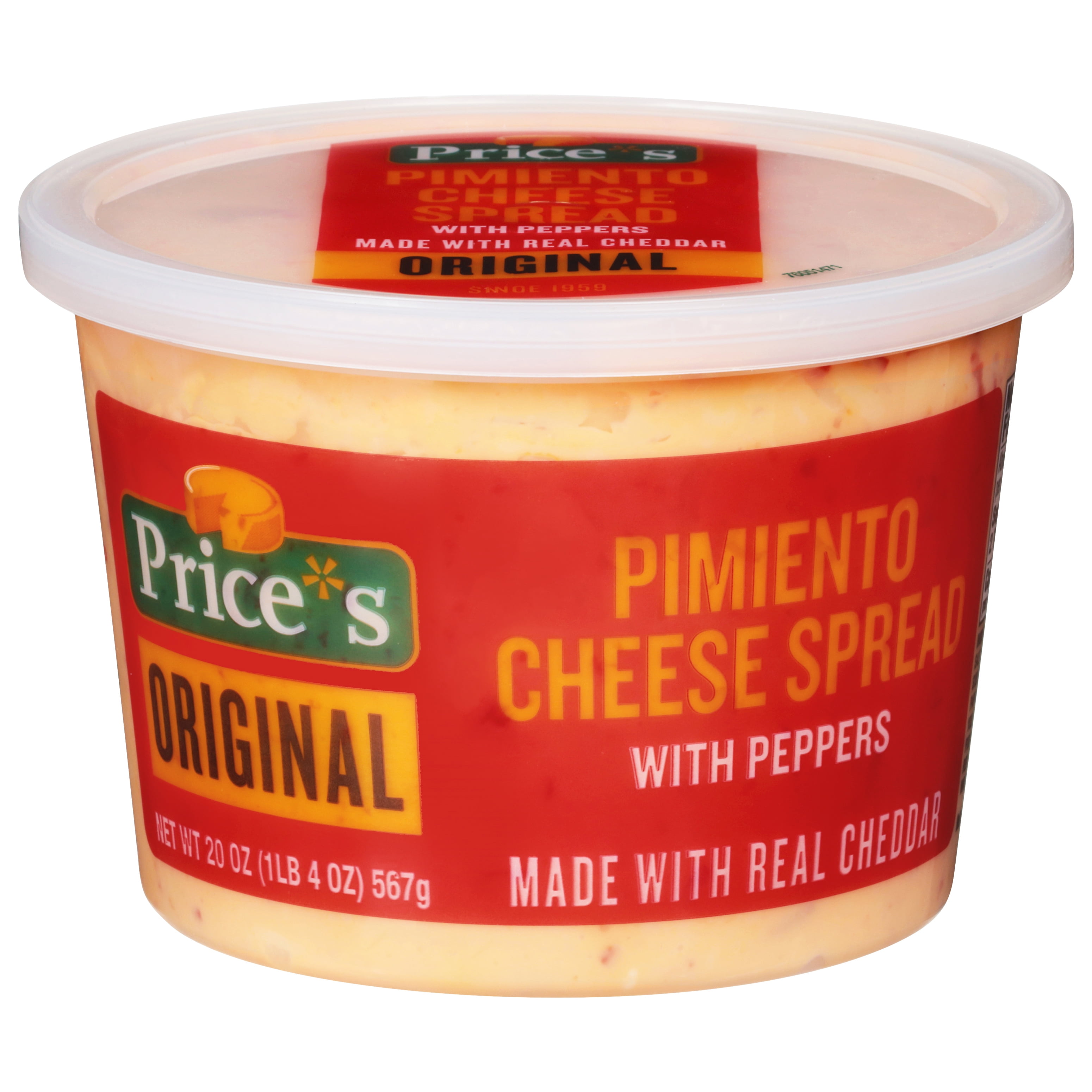 Price's Original Pimiento Spreadable Cheese, 20 oz, Tub - Walmart.com