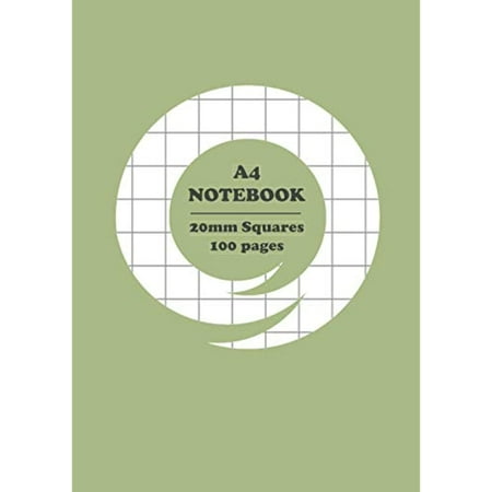 A4 Notebook: 20 mm (2cm) square Exercise Book Squared Quad Ruled Grid ...