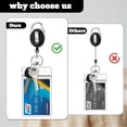 100 count Id Badge Holder Retractable Clip, Heavy Duty Retractable ...
