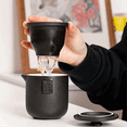 Porcelain Tea Sets Portable Simple Outdoor Travel Tour Car Tea Pot Cups ...