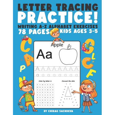 Alphabet activity with letter-word and number tracing book for kids ...