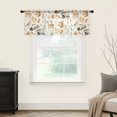 Autumn Theme Semi Sheer Valance Curtains, Rustic Squirrel Rabbit Deer ...