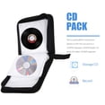 BESTYASH 3Pcs Zipper CD Case Black Non-woven Fabric Moisture-proof Disc ...