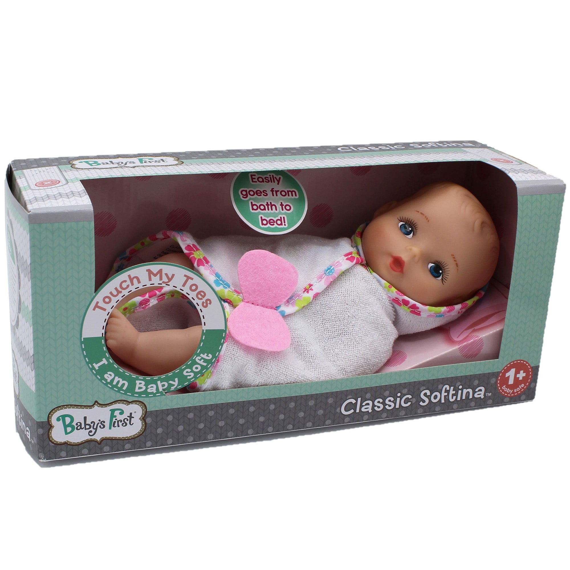 Goldberger Doll Baby's First 9" Bathtime Baby Softina - Walmart.com