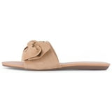 Gallery Seven Suede Bow Slide Sandals for Women - Walmart.com