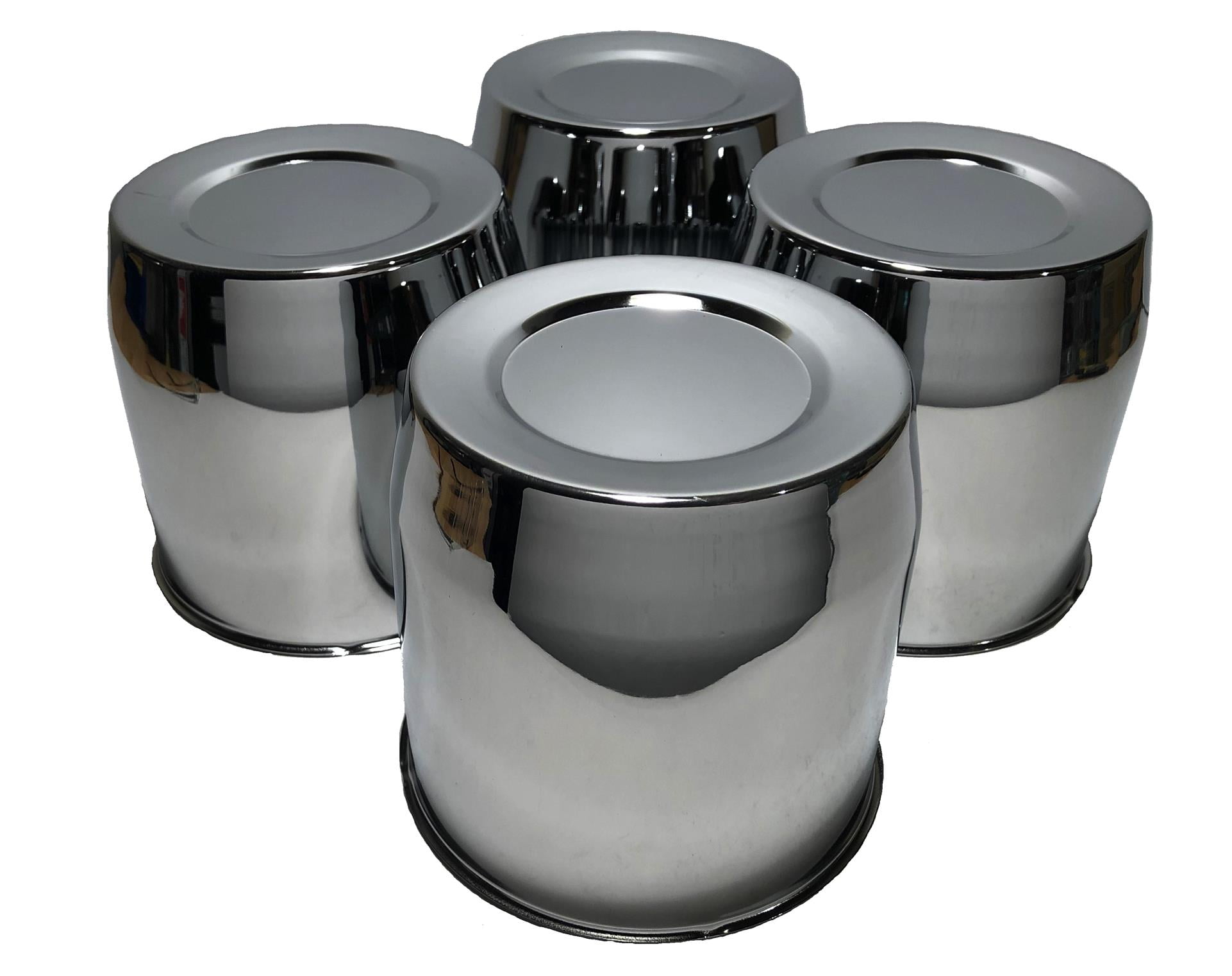 4 Chrome Push Through Center Caps For 5.15 Center Bore Truck Trailer ...