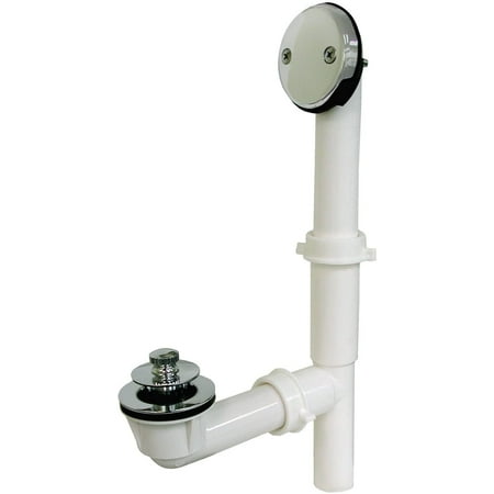 PlumBest PVC Lift and Turn Tubular Bath Waste Kit, Satin Nickel ...