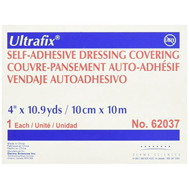 Derma Sciences 62037 Ultrafix Self-Adhesive Dressing Retention Tape, 4 ...