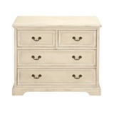 Decmode 29 X 32 Inch Rustic Wooden Four-Drawer Chest , Ivory - Walmart.com