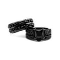 Ringheart Matching Rings His And Her Rings Couple Rings Black Cz