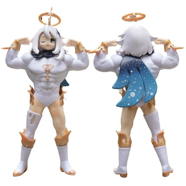 Figura de Anime Genshin Impact, figura de acción Kawaii Muscle Paimon ...