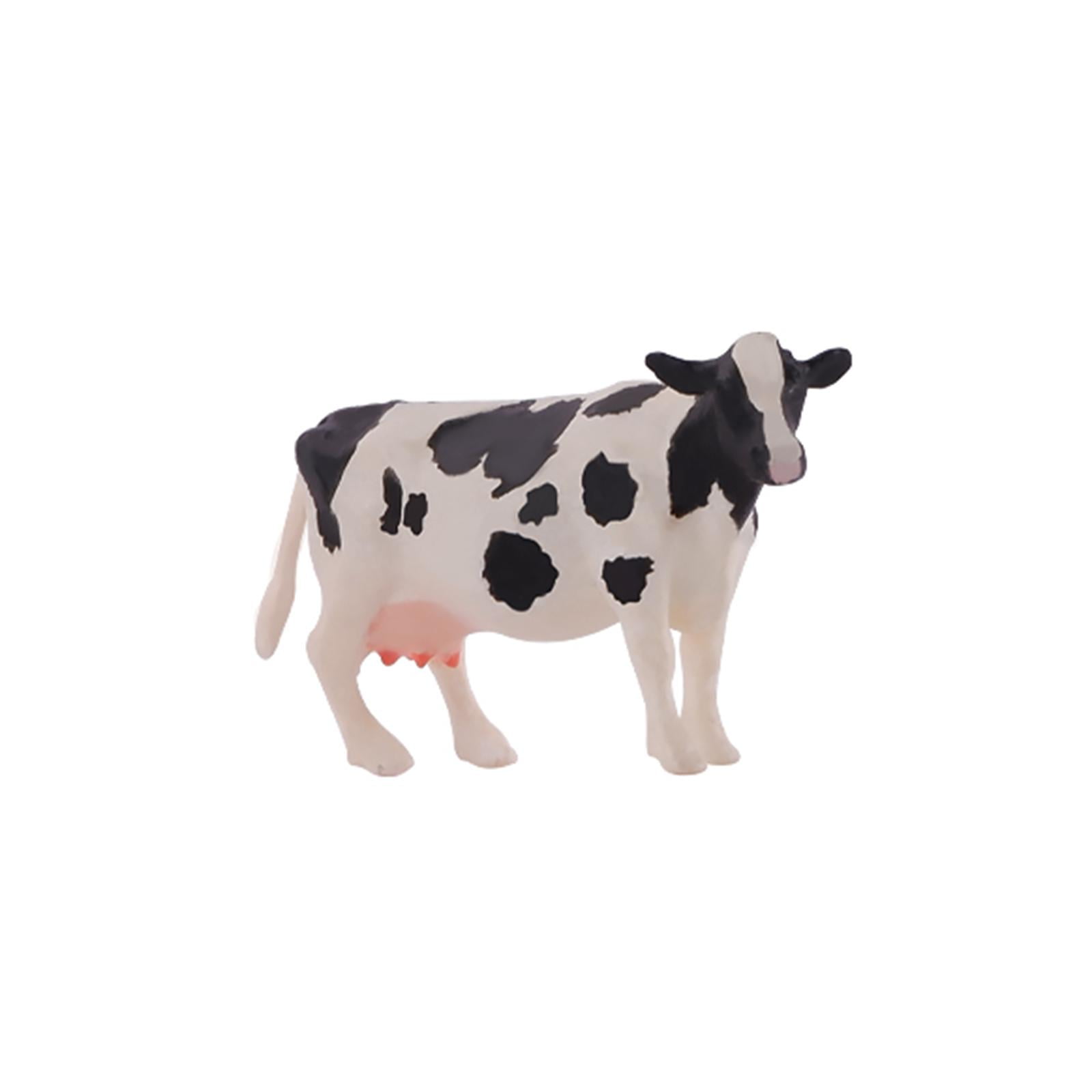 Mini Farm Animals Figure Dioramas Realistic Stimulated Tiny Mini Cow ...