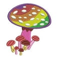 Threadart Machine Embroidery Designs - Bright Mushrooms (1) - Walmart.com
