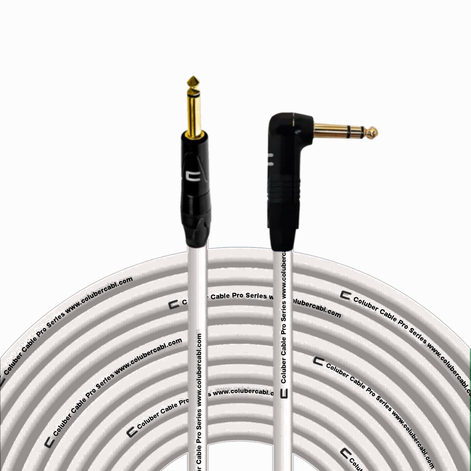 Coluber Cable - 1/4" TS Male to Right Angle 1/4" TRS - Pro 3-Pin ...