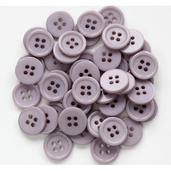 0.59" (15mm) Sewing Flatback Buttons Grey Color Button for Sewing DIY ...