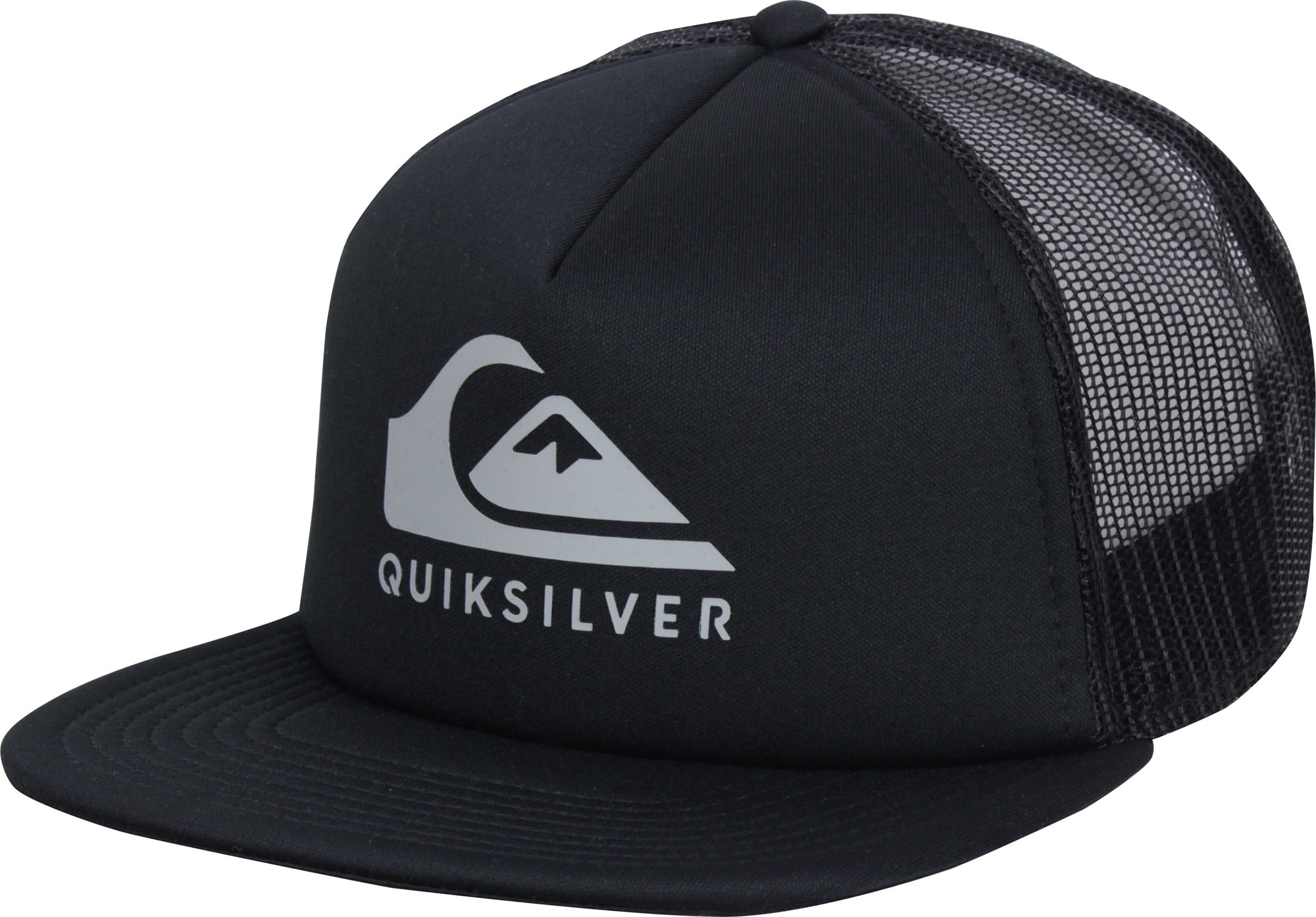 Quiksilver Mens Foamslayer 5-panel Trucker Snapback Hat - Black/Gray ...