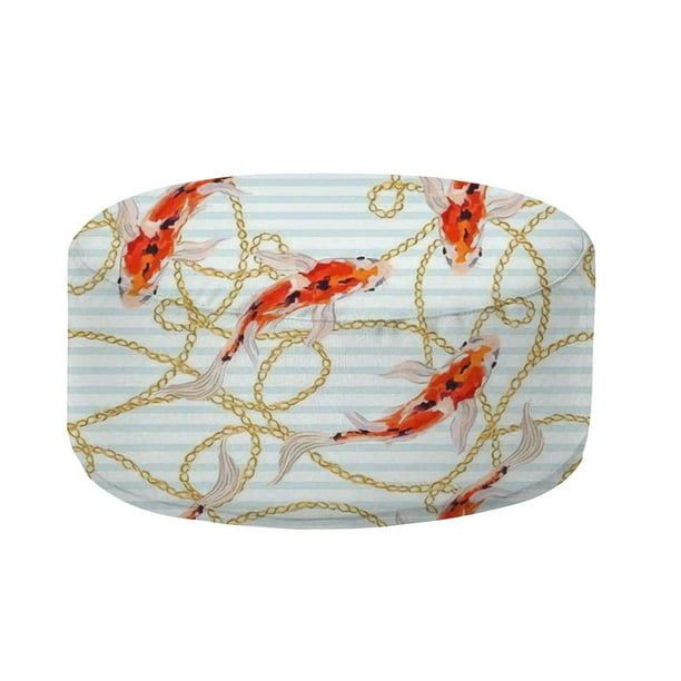 Inflatable Stool Ottoman Pouf Footrest Seamless Floral Pattern ...