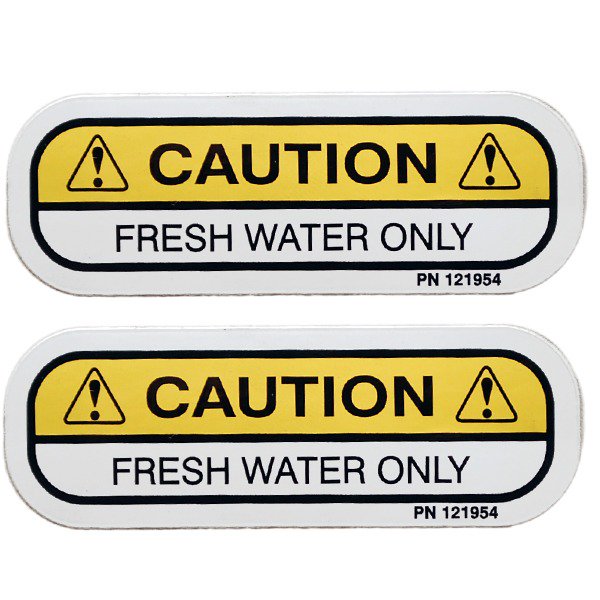 Tracker Boat Caution Decals Sticker | Fresh Water Only (Pair) - Walmart.com