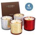 Scented Candles, Lotus/Rose/Lilac/Ocean Fragrances, Natural Soy Wax ...