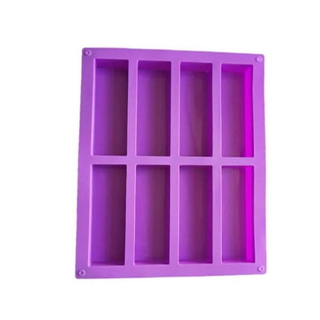 8-Cavity Silicone Rectangle Cake Mold Ice Cube Soap Mould Chocolate ...
