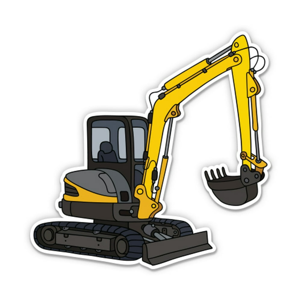Excavator - 12" Vinyl Sticker Waterproof Decal - Walmart.com - Walmart.com