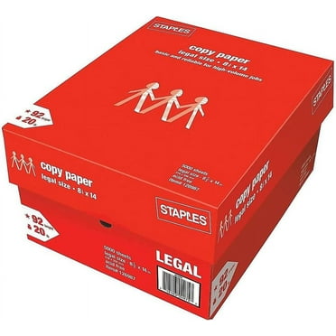 Staples 8.5" x 11" Copy Paper 20 lbs 92 Brightness 5000/Carton (324791 ...