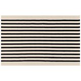 iOhouze Indoor/Outdoor Black and Beige Striped Rug for Entry, Patio ...