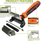 2 in 1 Professional Grooming Rake for Cats & Dogs-Dematting Comb for ...