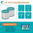 Hurricane Spa Filter Cartridge for PWW-10 and Unicel C-4310 (2 Pack ...