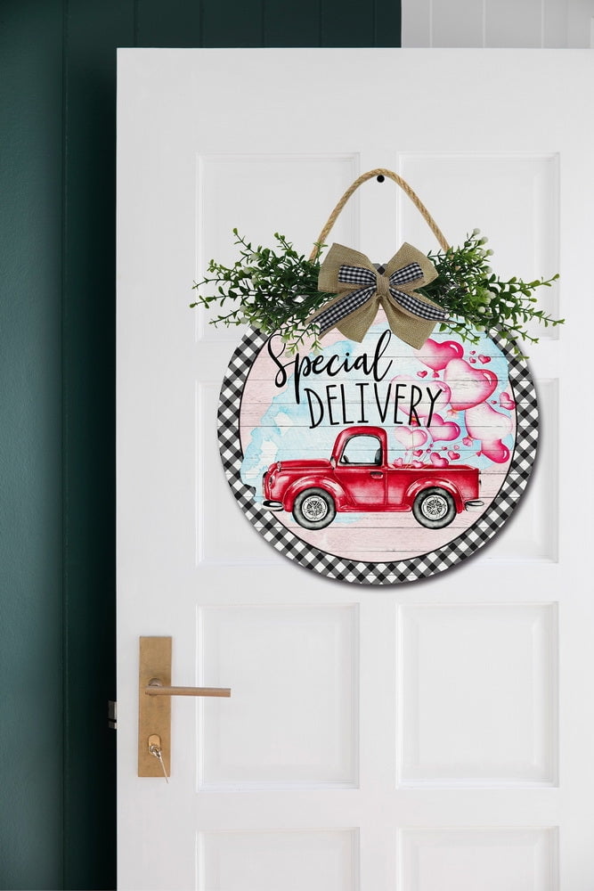 Eveokoki Front Door Porch Decorations Special Delivery Door Hanging ...