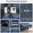 Electric Power Reclining Loveseat Sofa, 4-Point Vibration Massage ...