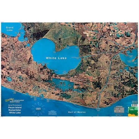 Standard Map M044 Laminated Grand Isle Louisiana Fishing Map - Walmart.com