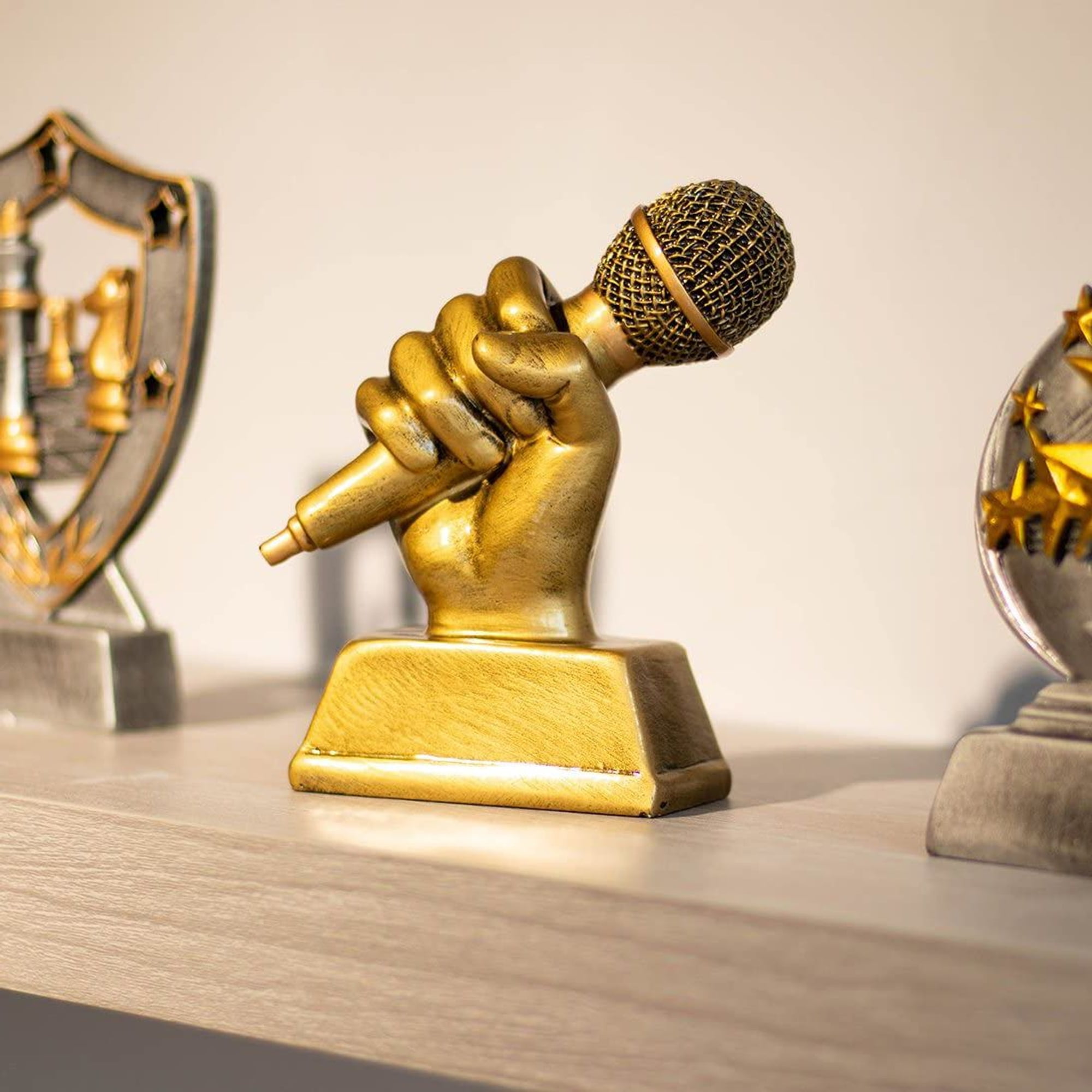 Mini Trophies Medals Awards Creative Microphone Microphone Trophy Host ...