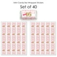 Big Dot of Happiness Sweet 16 - Mini Candy Bar Wrapper Stickers - 16th ...