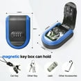 Wall Mount & Magnetic Key Lock Box with 4-Digit Combination Code - Blue ...