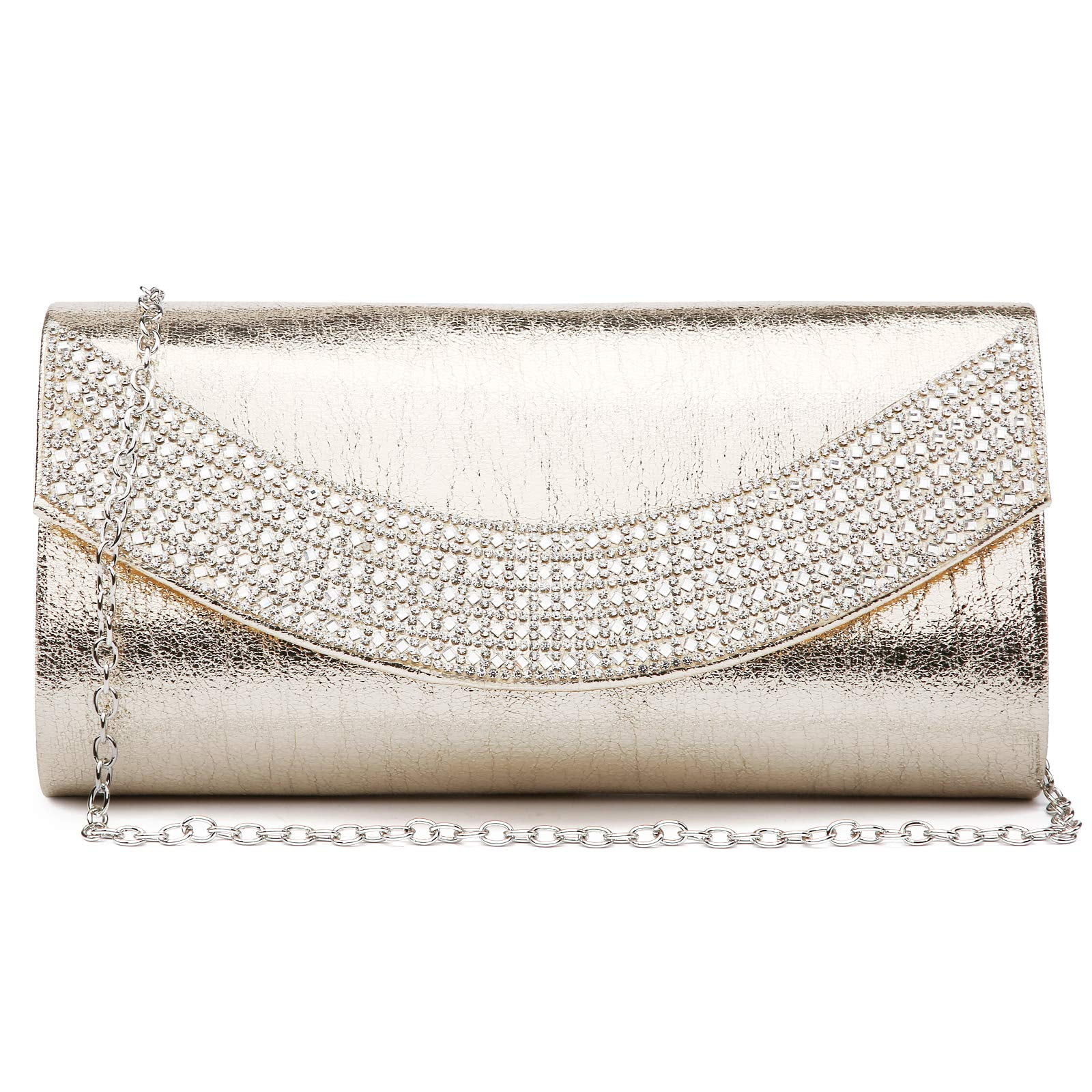Dasein PU Leather Clutch Purses for Women Rhinestone Evening Bags ...