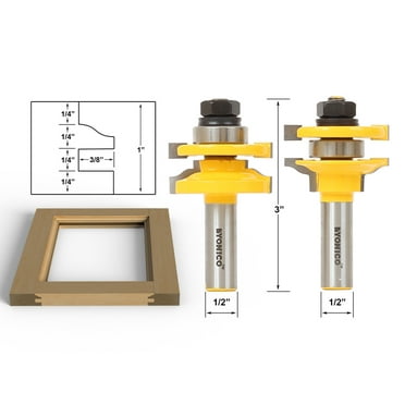 Yonico 1 Pc. Stacked Rail and Stile Router Bit - Cove - 1/2" Shank ...