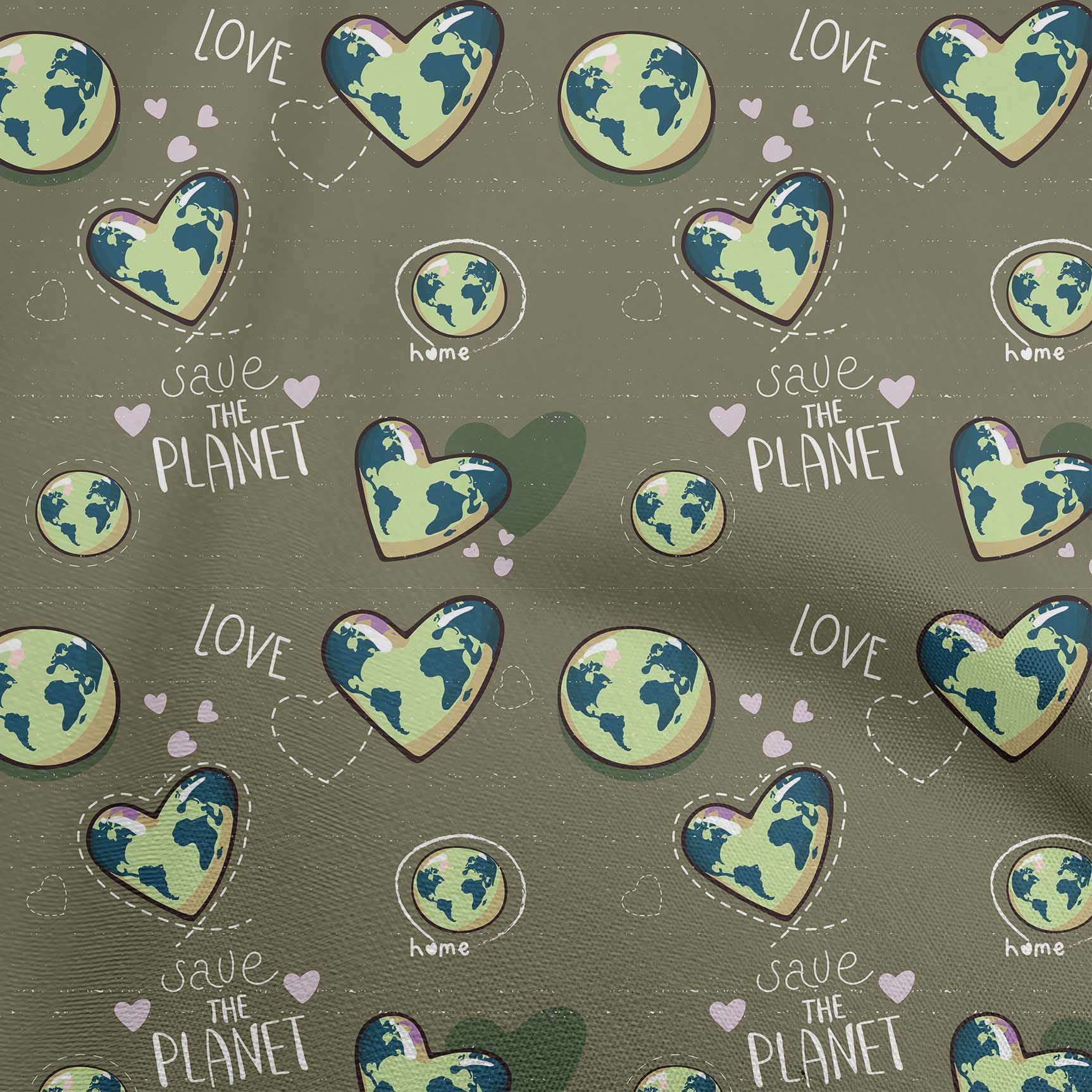 oneOone Cotton Silk Dusty Green Fabric Save Earth Quilting Supplies ...