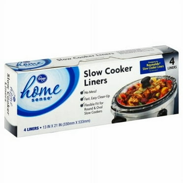 PanSaver Slow Cooker Liner, 3 to 6.5 qt Compatible, Silver, 400°F Safe ...
