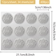 1 Set 34 Sheets Silver Foil Embossed PET Picture Sticker Award ...