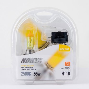 Nokya H4 (9003 /HB2) Hyper Yellow Pro Halogen 2500K Stage 1 Headlight ...