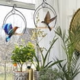 Set of 3 Hummingbird Swings, Rust Resistant Metal Frame, Wooden Dowel ...