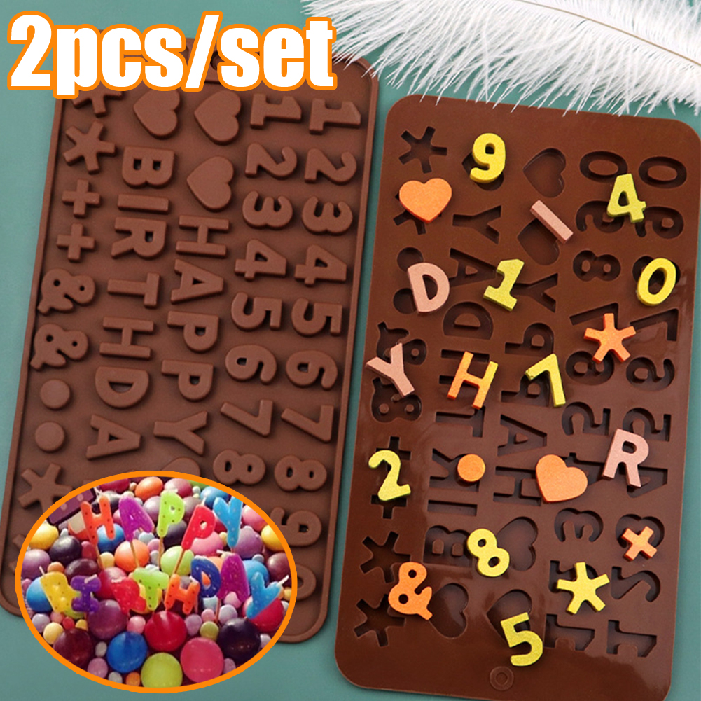 Travelwant Alphabet Fondant Mold Letter Chocolate Molds Number Cake ...