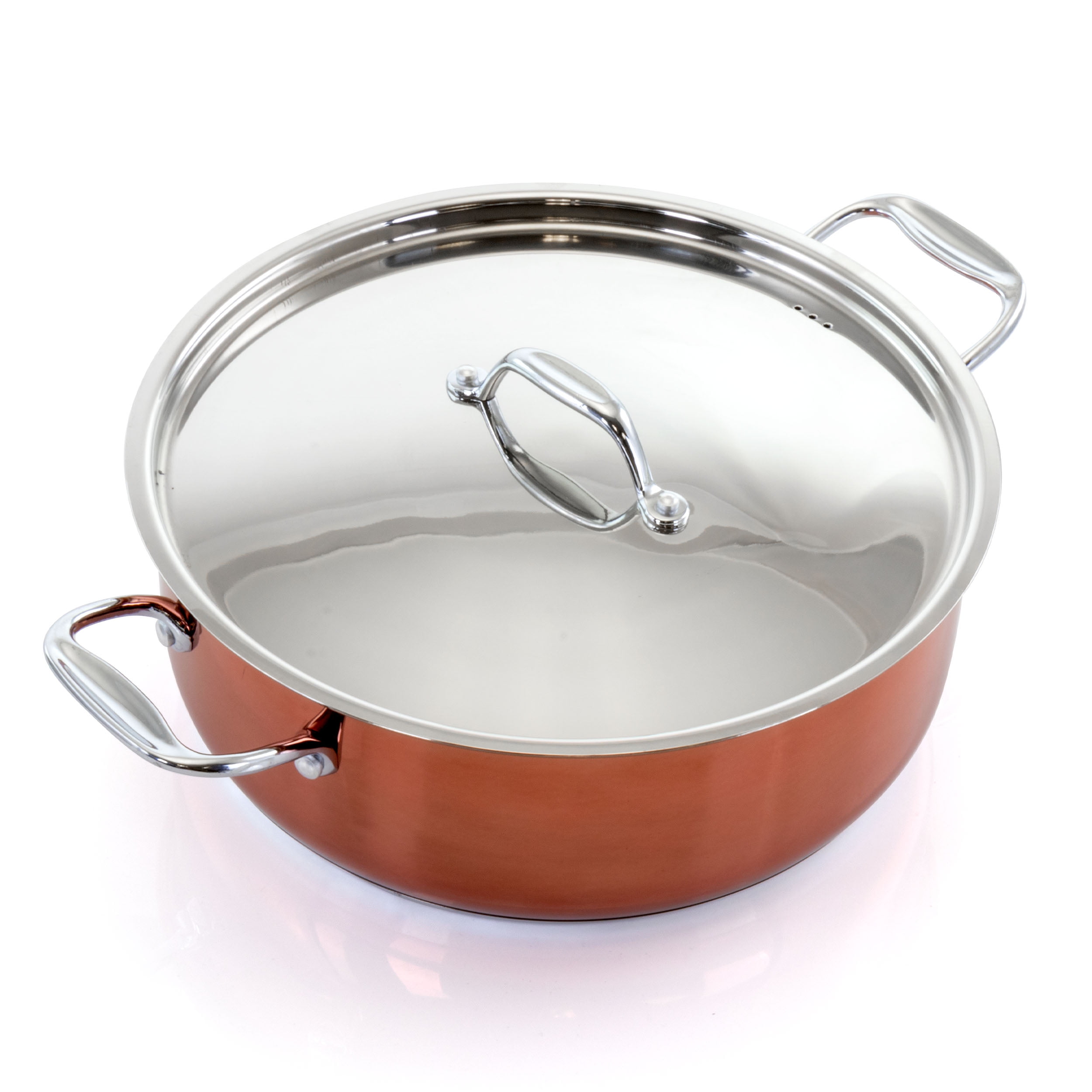 Better Chef 10 Quart Stainless Steel Low Pot in Copper - Walmart.com